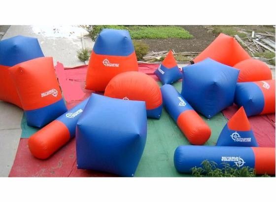 Speedball Inflatable Psp Paintball Bunkers / Inflatable Games For Kids
