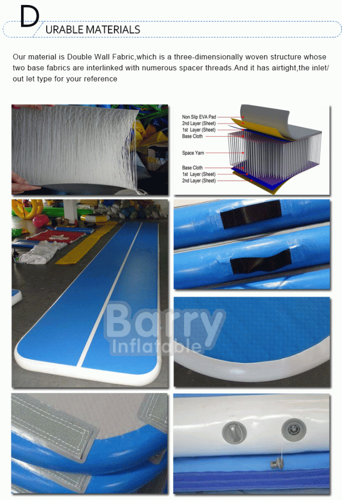 Commercial Inflatable Air Track / Purple Air Jump Tumble Trak For ...
