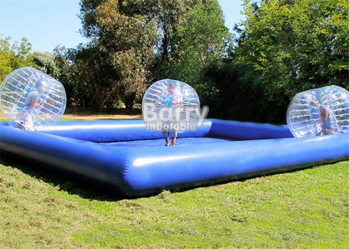 Custom Made 0.9mm PVC Inflatable Swimming Pool Air Sealed Blue Rectangle