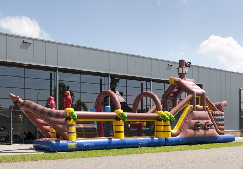 Customized Pirate Ship Obstacle Course Bounce House Long Tunnel ... Customized Pirate Ship Obstacle Course Bounce House Long Tunnel ...
