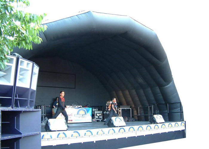 Customized Giant Inflatable Stage Cover Black Large Inflatable Event Tent