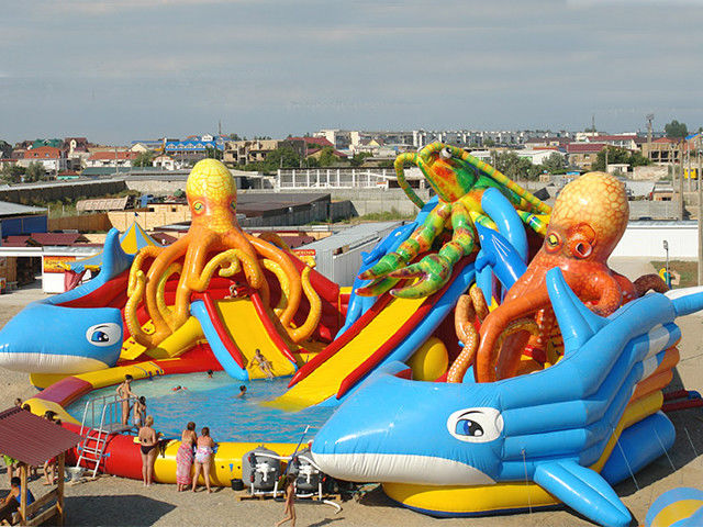customized giant octopus water park,dolohin animal inflatable water ...