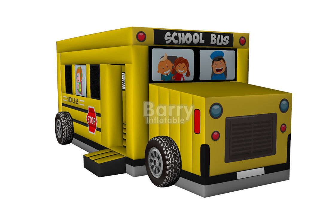 Commercial Inflatable Car Bounce , School Bus Bounce House Inflatable ...