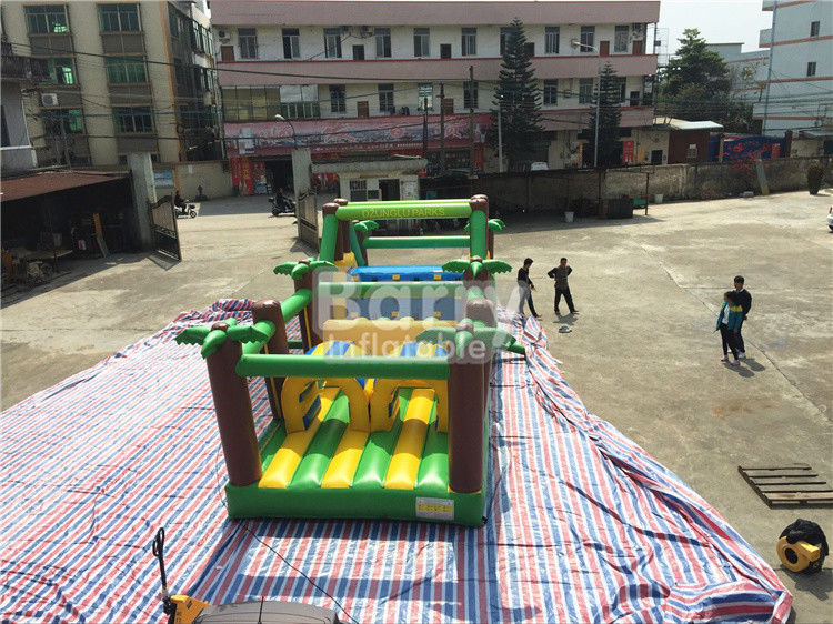 Outdoor And Indoor Blow Up Obstacle Course For Adults , Jungle Theme ...