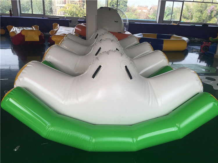 3*2*1.5m Green Inflatable Seesaw / Blow Up Toys For Pool In Hot Summer