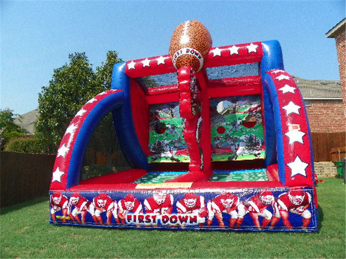 Pvc Inflatable Sports Games Carnival First Down Football Toss Game For ...