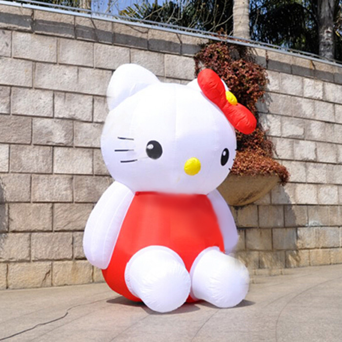 Lovely Customize Inflatable Hello Kitty For Advertisement , Double ...