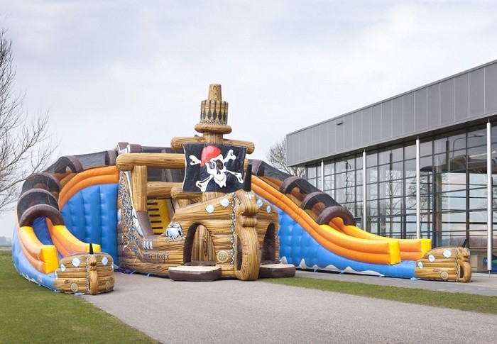 Mega Glijbaan Amazing Giant Inflatable Water Slide , Inflatable Pirate ...