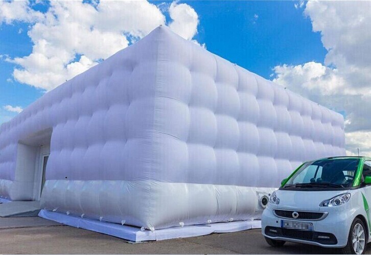Portable Marquee Inflatable Tent For Car Garage / White Inflatable Cube ...
