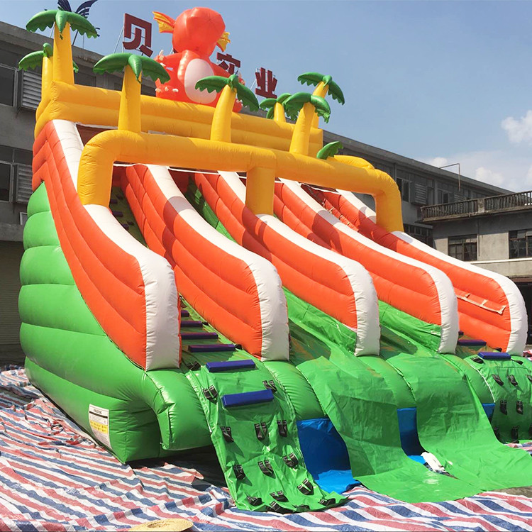 Commercial Inflatable Pool Slide Jungle Theme Water Slide With Swimming ...