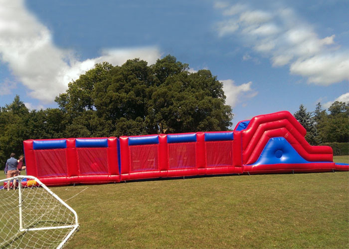 Outdoor Games 0.55mm PVC Red Giant Assault Courses Inflatable Bouncy ...