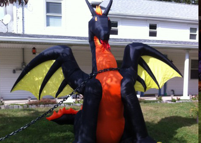Halloween Decoration 9 Ft. H Projection Inflatable Fire / Ice Dragon ...
