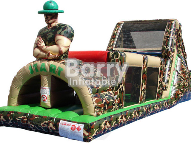 0.55 PVC Army Inflatable Obstacle Course Military Obstacle Course For ...