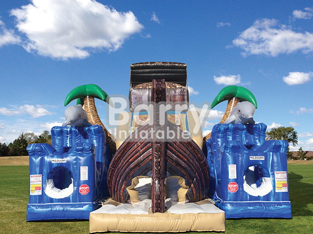 Treasure Island Inflatable Obstacle Courses Jungle Pirate Ship ...