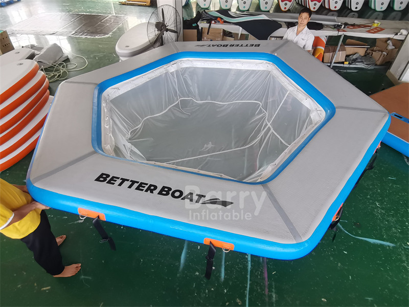 Drop Stitch DWF Material Inflatable Dock For Swimming With Pool Anti ...