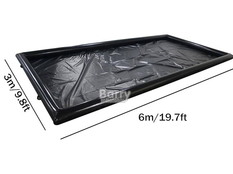 Airtight PVC Portable Inflatable Vehicle Wash Mats Black Inflatable Car ...