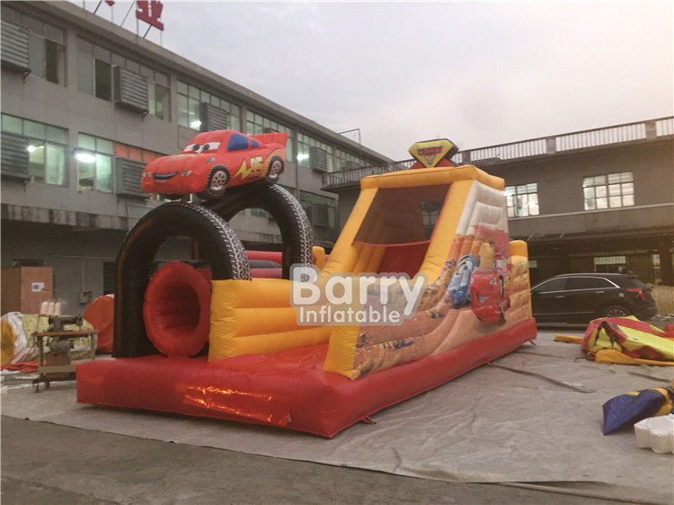 Double Car Inflatable Obstacle Course For Adults Rental Outdoor Extreme ...