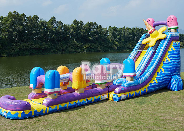 24 FT Ice Pops , Largest Inflatable Water Slide For Playground