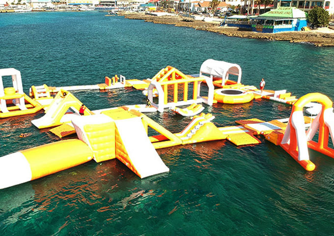 Funny Forest Inflatable Water Park , Inflatable Water Sports Challenge