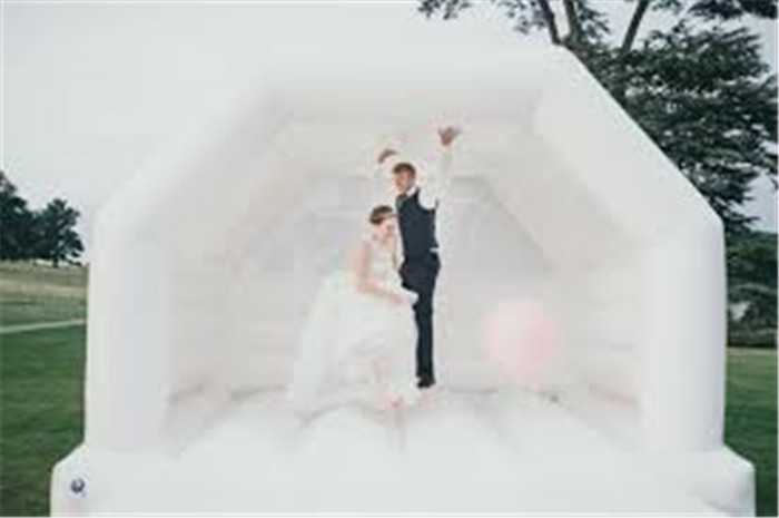 Outdoor Special White Wedding Inflatable Bouncy Castle Jumping House