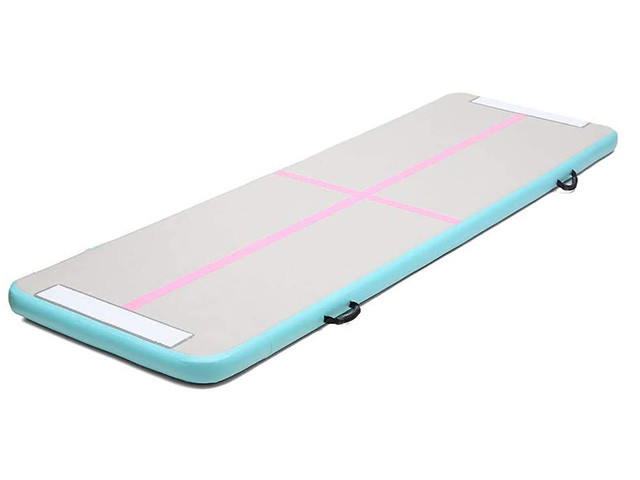 Durable DWF Drop Stitch Fabric Small Pink Inflatable Air Track For Gym ...