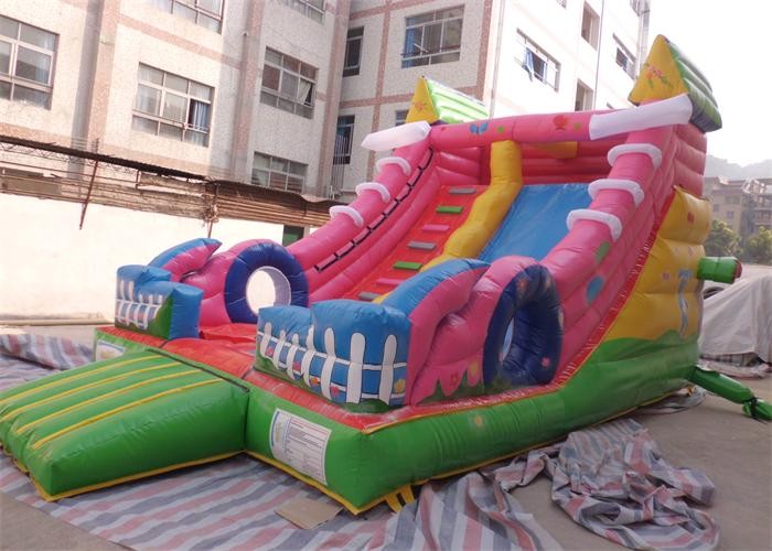 Outdoor Waterproof Commercial Inflatable Slide With Shoes Shape , EN71