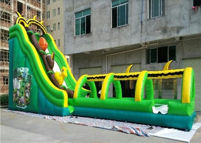 Lovely 7M Height Bee Shape Giant Inflatable Water Slide With Pool