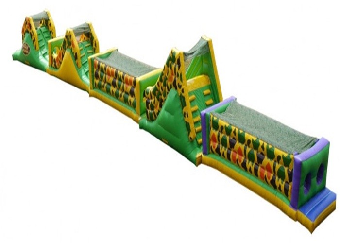 Colorful Inflatable Obstacle Course , Water Obstacle Course For Rent