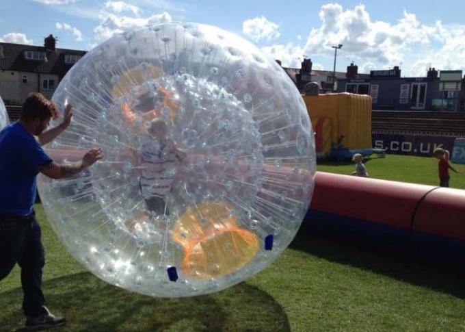 40ft Giant Red Mobile Zorb Ball Race Track Printing Customize