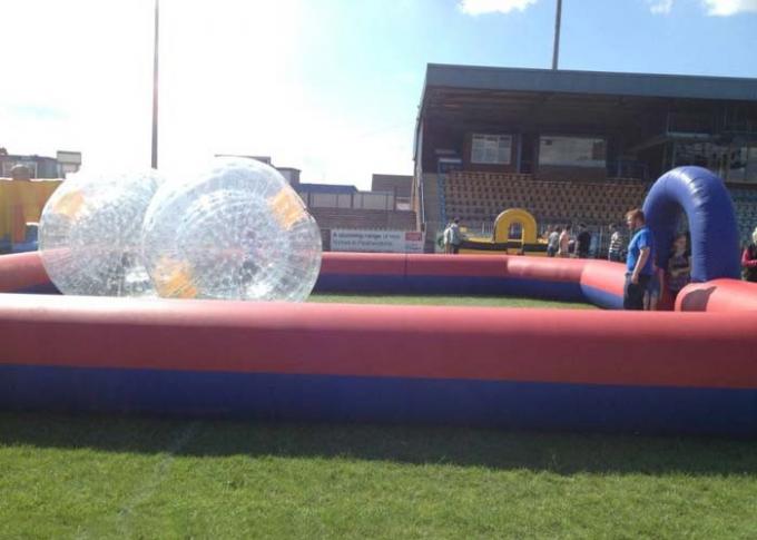 40ft Giant Red Mobile Zorb Ball Race Track Printing Customize