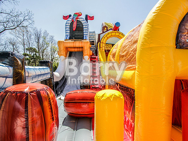 Commercial Kingdom Pirates Slide Inflatable Blow Up Obstacle Course ...