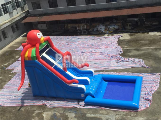 Commercial Grade Octopus Inflatable Water Slide With Small Detachable Pool