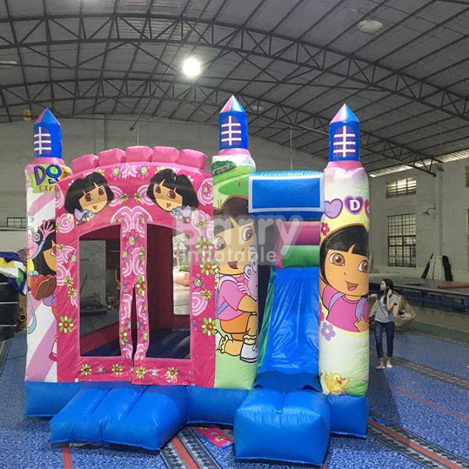 Pink Princess Large Dora Inflatable Bounce House Commercial With ...