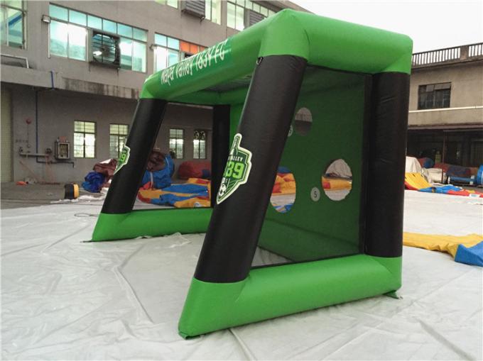 0.6mm PVC Tarpaulin Inflatable Sports Games , Blow Up Soccer Goal For Fun