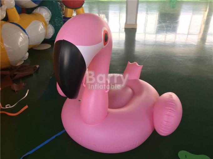 Big Size Pink Inflatable Floating Pool Toys / Flamingo Animals