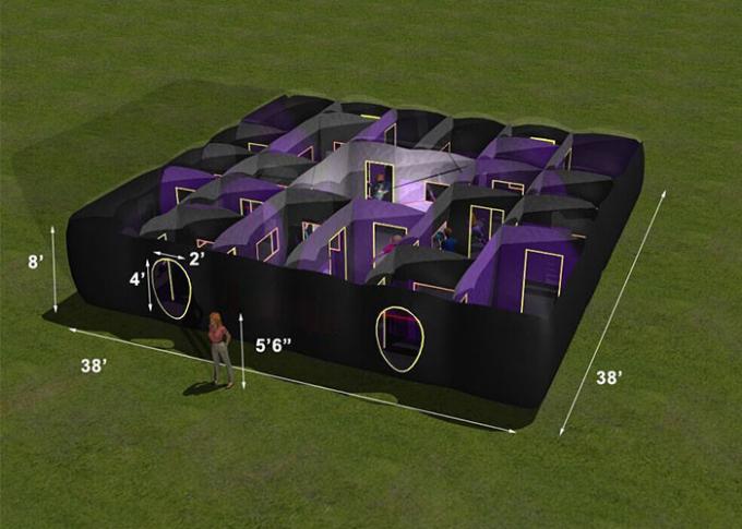 0.55mm PVC Tarpaulin Inflatable Laser Tag 30′' , Inflatable Maze For Kids