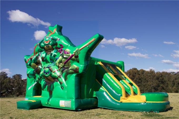Commercial Teenage Mutant Ninja Turtles Dual Slide Combo Jumping Castle ...