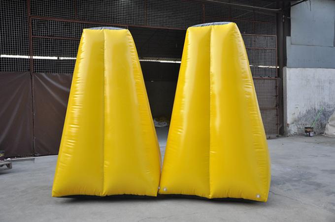 Yellow Inflatable Sports Games Paintball Bunker , PVC Tarpaulin ...