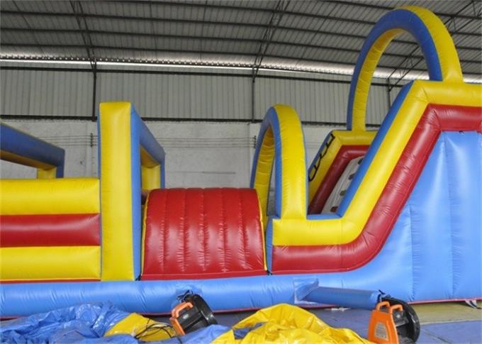Safety Inflatable Obstacle Course , Kids Obstacle Course Equipment For Fun