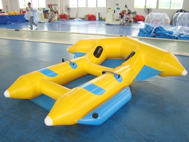 Cool Inflatable Water Toys , Yellow And PVC Tarpaulin Inflatable Flying ...