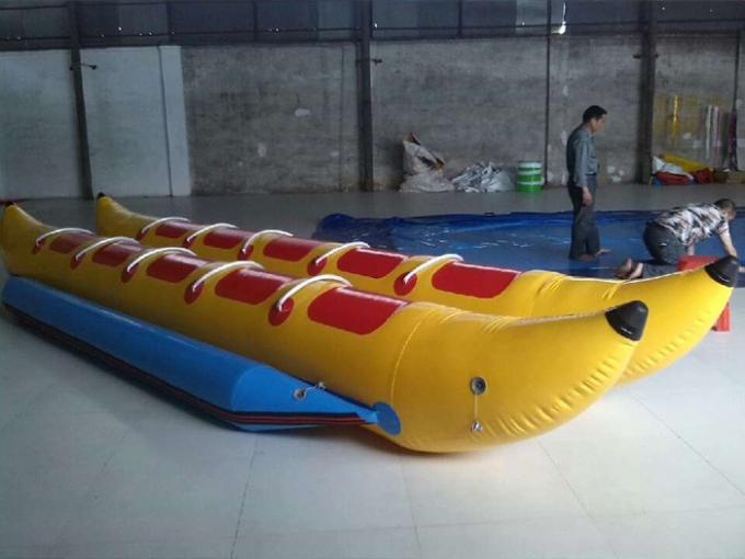 10 Seats Inflatable Toy Boat , Double-tripple stitch Inflatable Banana Boat